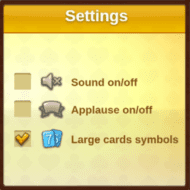 Big Cards in Solitaire Social - play with large print cards for free online