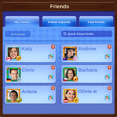 Play Solitaire online with friends - how to add friends to Solitaire Social