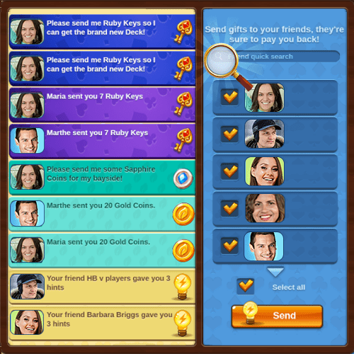 Play Solitaire online with friends - how to add friends to Solitaire Social