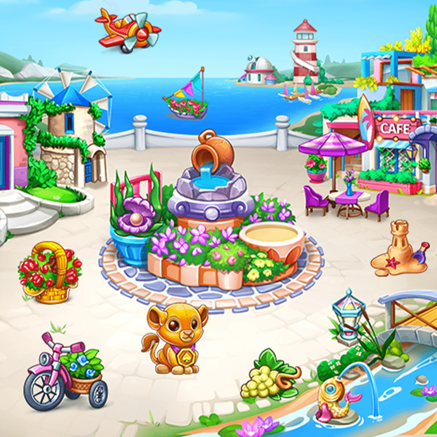 Garden in online Solitaire card game Solitaire Social