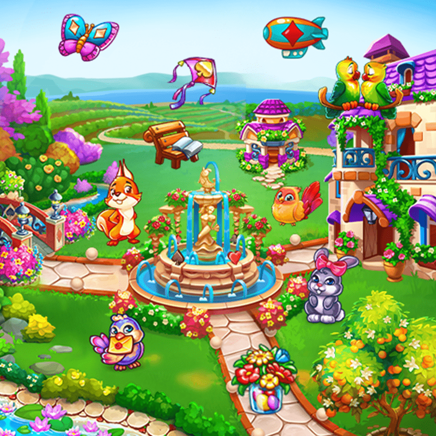 Garden in online Solitaire card game Solitaire Social