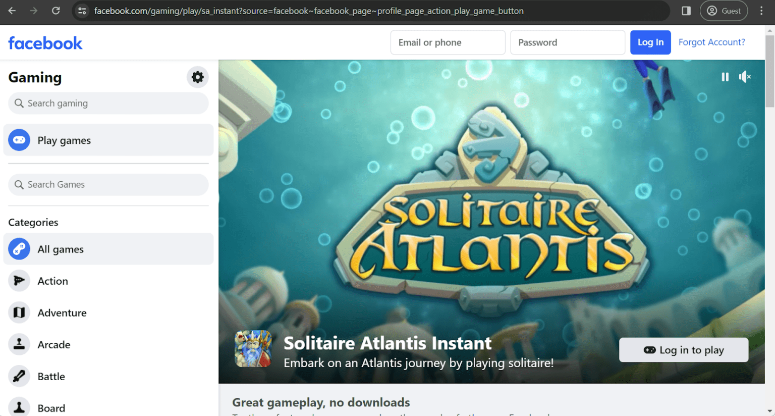 Facebook Solitaire Game Types. FB Solitaire Examples